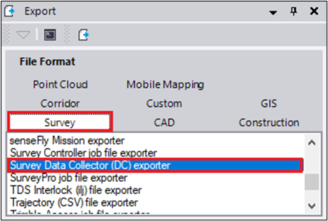 Exporting a Site Calibration – TBCANZ