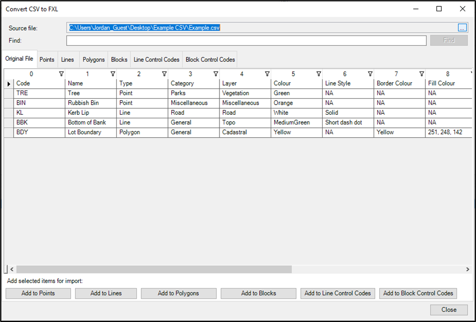 Using a CSV and in Feature Definition Manager to Create an FXL – TBCANZ