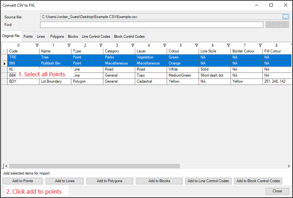 Using a CSV and in Feature Definition Manager to Create an FXL – TBCANZ