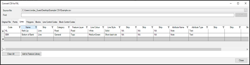 Using a CSV and in Feature Definition Manager to Create an FXL – TBCANZ