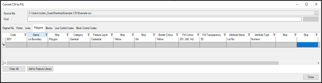 Using A Csv And In Feature Definition Manager To Create An Fxl Tbcanz