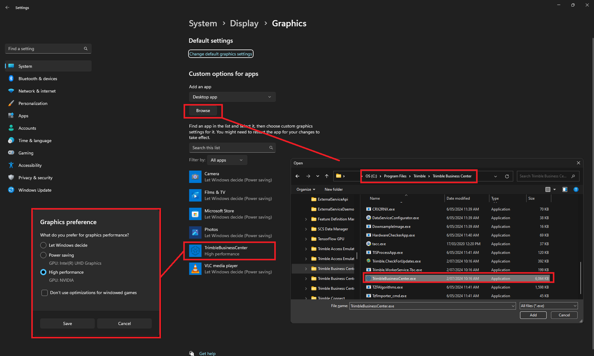 Set High Performance Graphics Settings for TBC in Windows 11 – TBCANZ